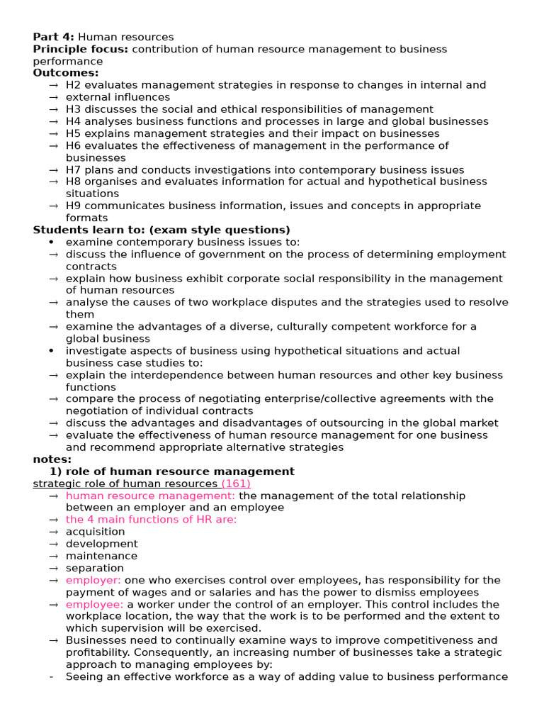 Human Resource Management Strategies | PDF | Employment | Outsourcing