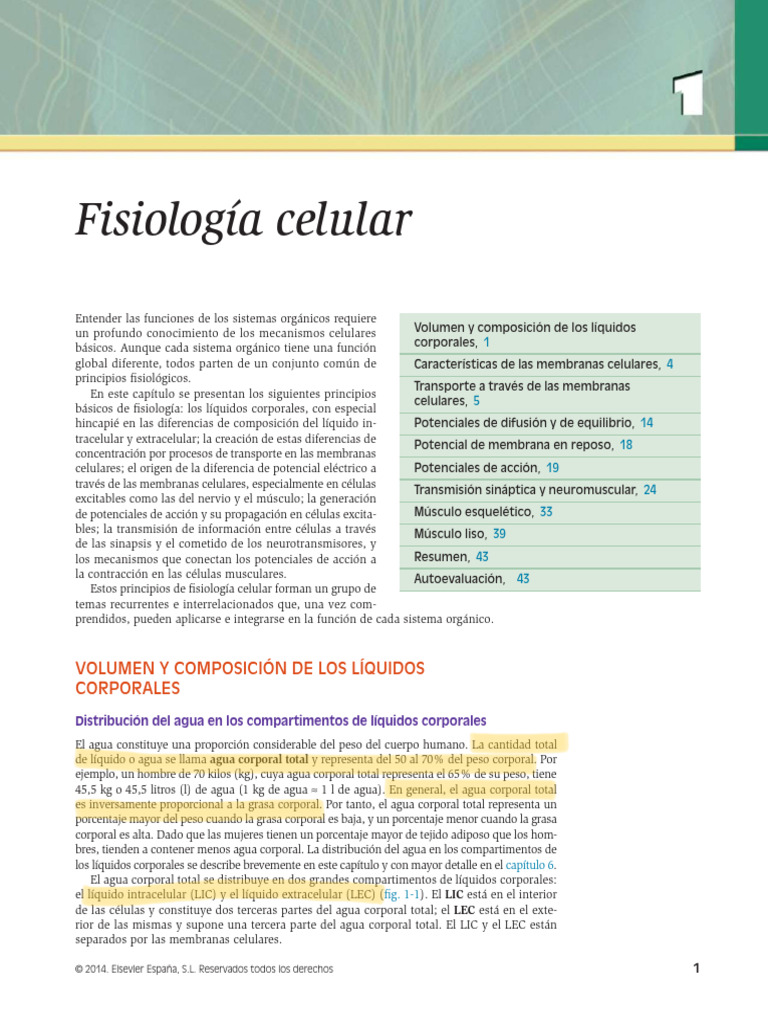 Constanzo Cap 1 | PDF | Membrana celular | Lípido