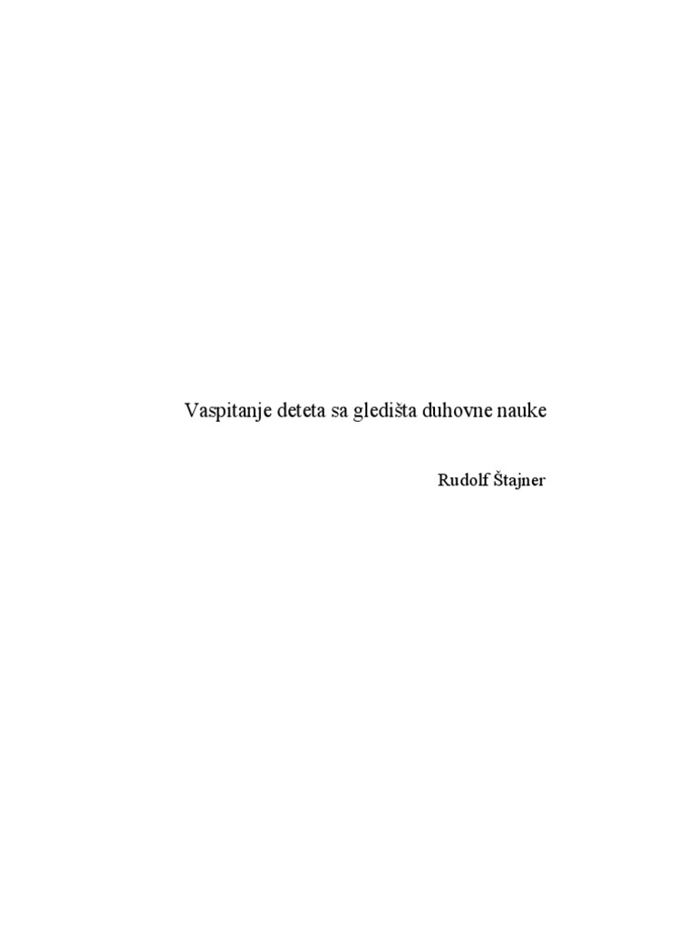 Vaspitanje Deteta | PDF