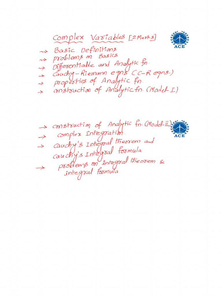 Complex Calculus Ace | PDF