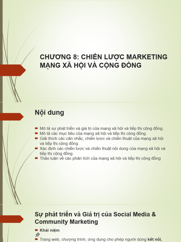 Slide_BG_Chương 8_ Chiến lược marketing mạng xã hội và cộng đồng | PDF