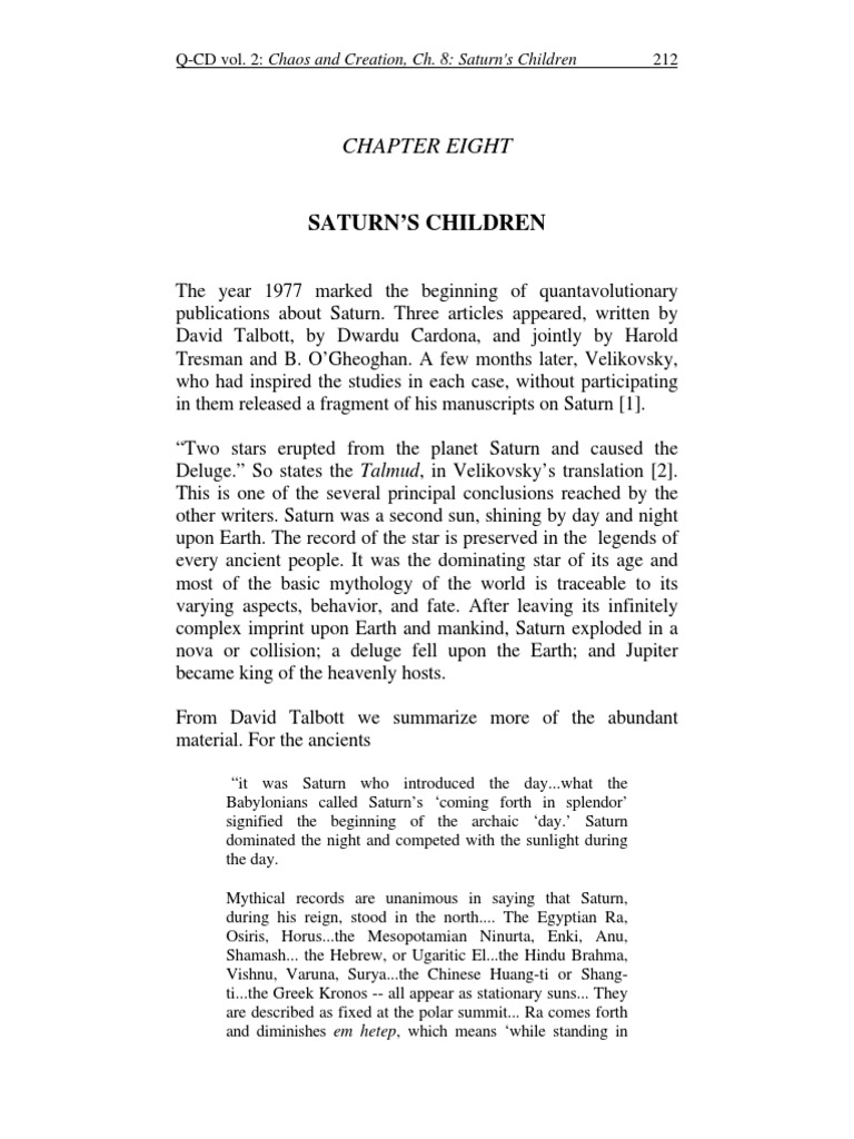 Saturn S JEWs | PDF | Jupiter | Saturn