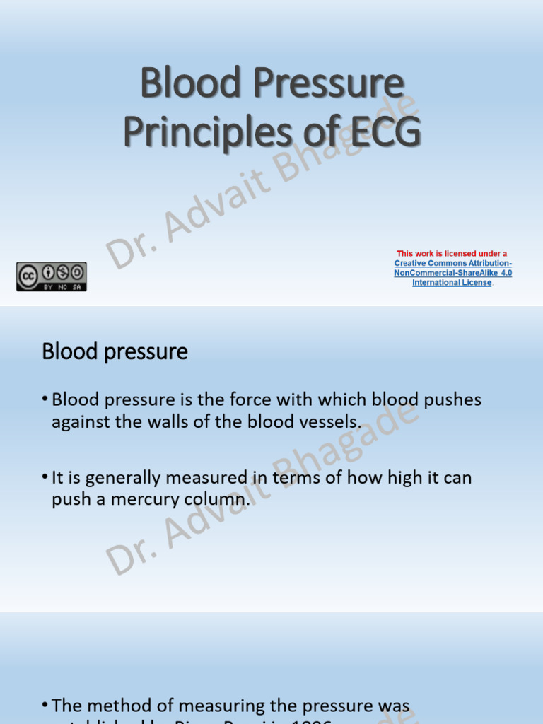 Blood Pressure and ECG Principles Explained | PDF | Blood Pressure ...