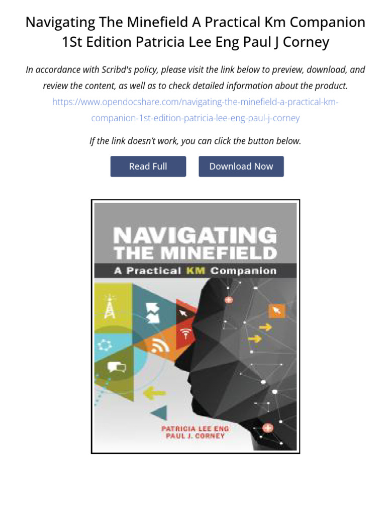 Navigating The Minefield A Practical Km Companion 1st Edition Patricia ...