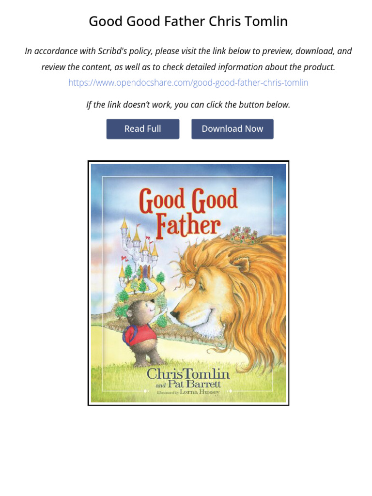 Good Good Father Chris Tomlin | PDF