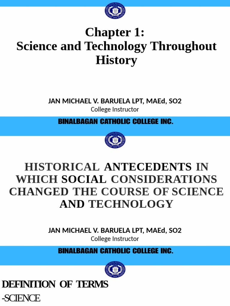 Chapter 1 Science and Technology Throughout History | PDF | Science ...