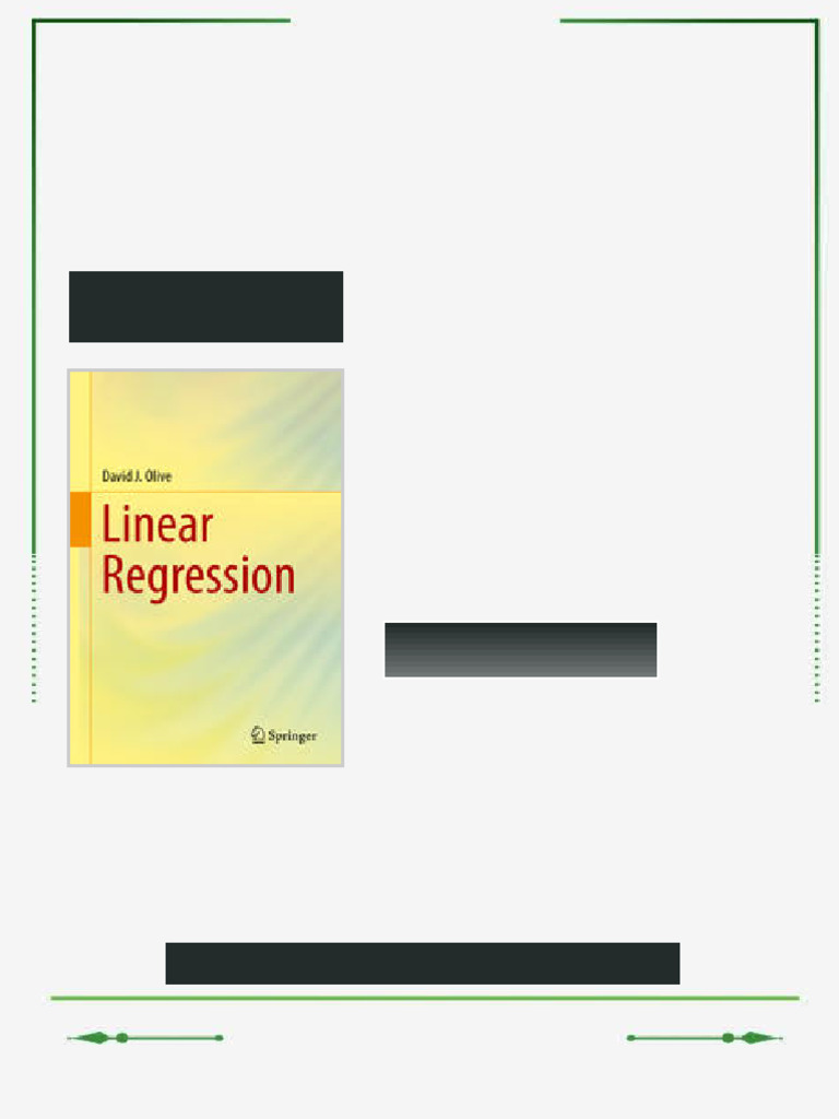 Linear Regression 1st Edition David J. Olive (Auth.) eBook latest full ...