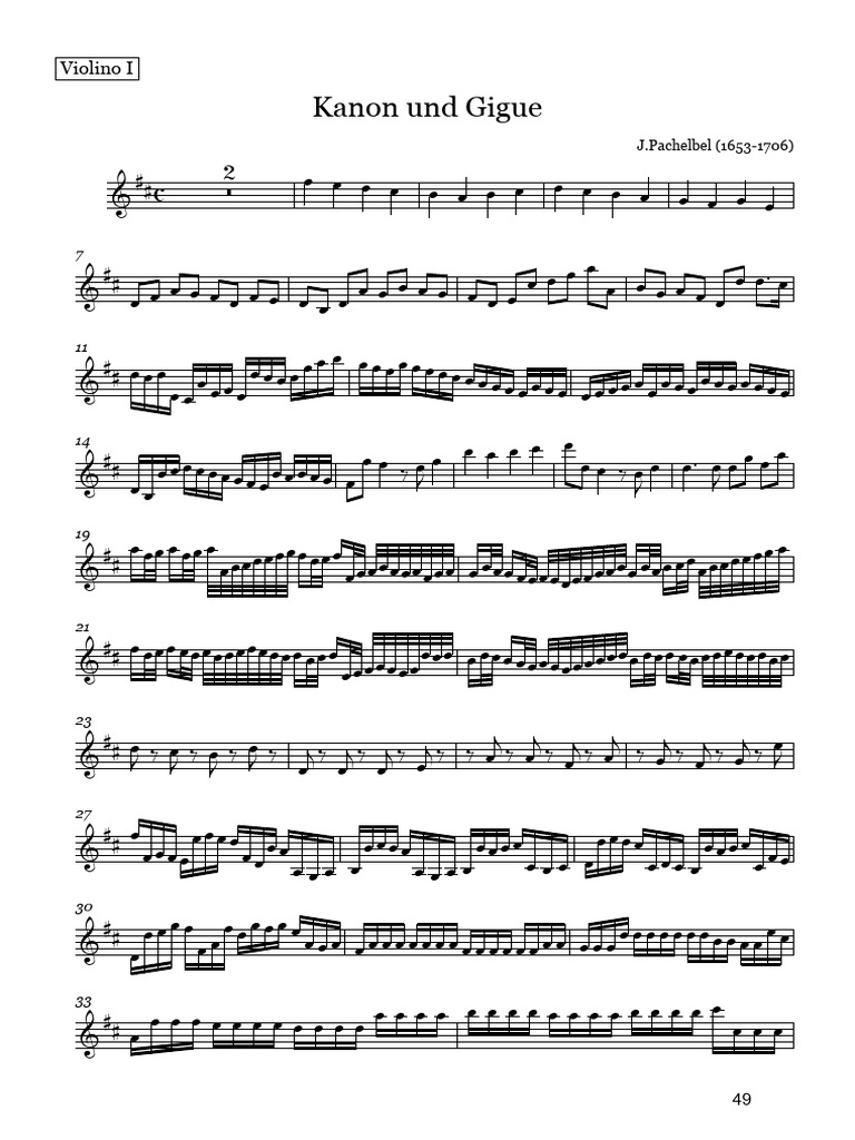 Canon - Pachelbel | PDF