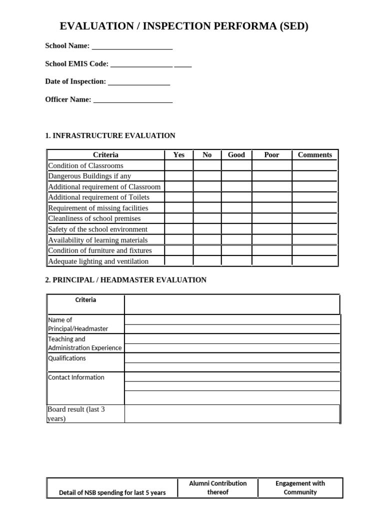 1 Proforma SED | PDF