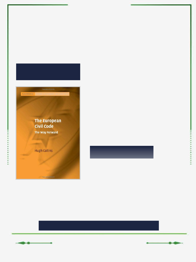 The European Civil Code The Way Forward 1st Edition Hugh Collins ebook ...
