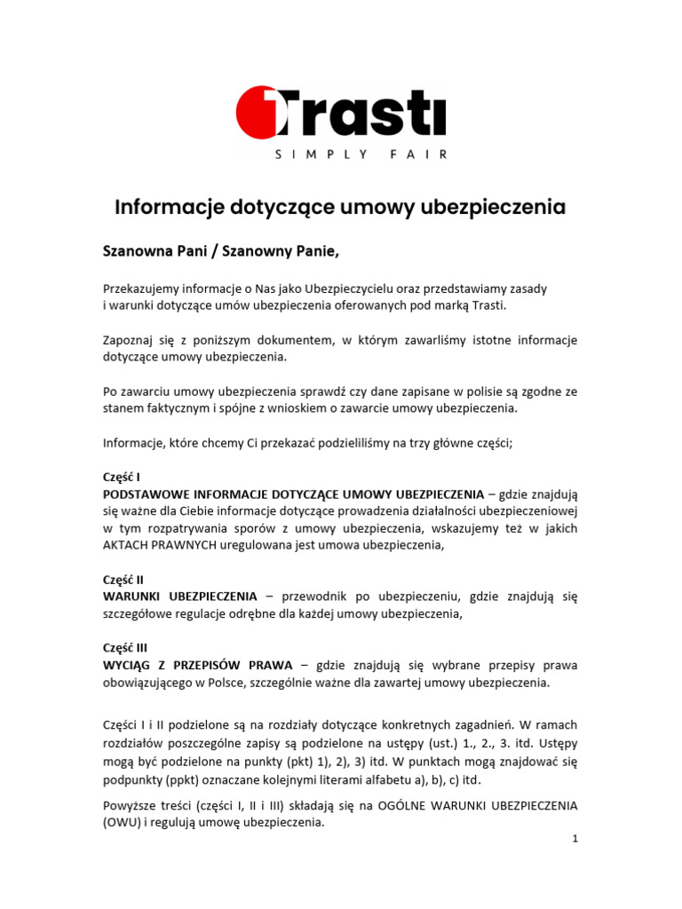 OWU_TRASTI_Wszystkie_Produkty_od 26.02.2025 | PDF