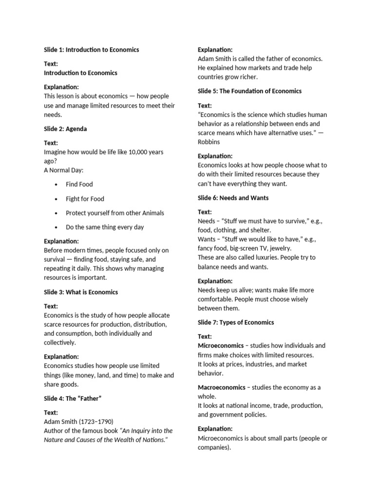 Introduction To Economics | PDF | Macroeconomics | Economics