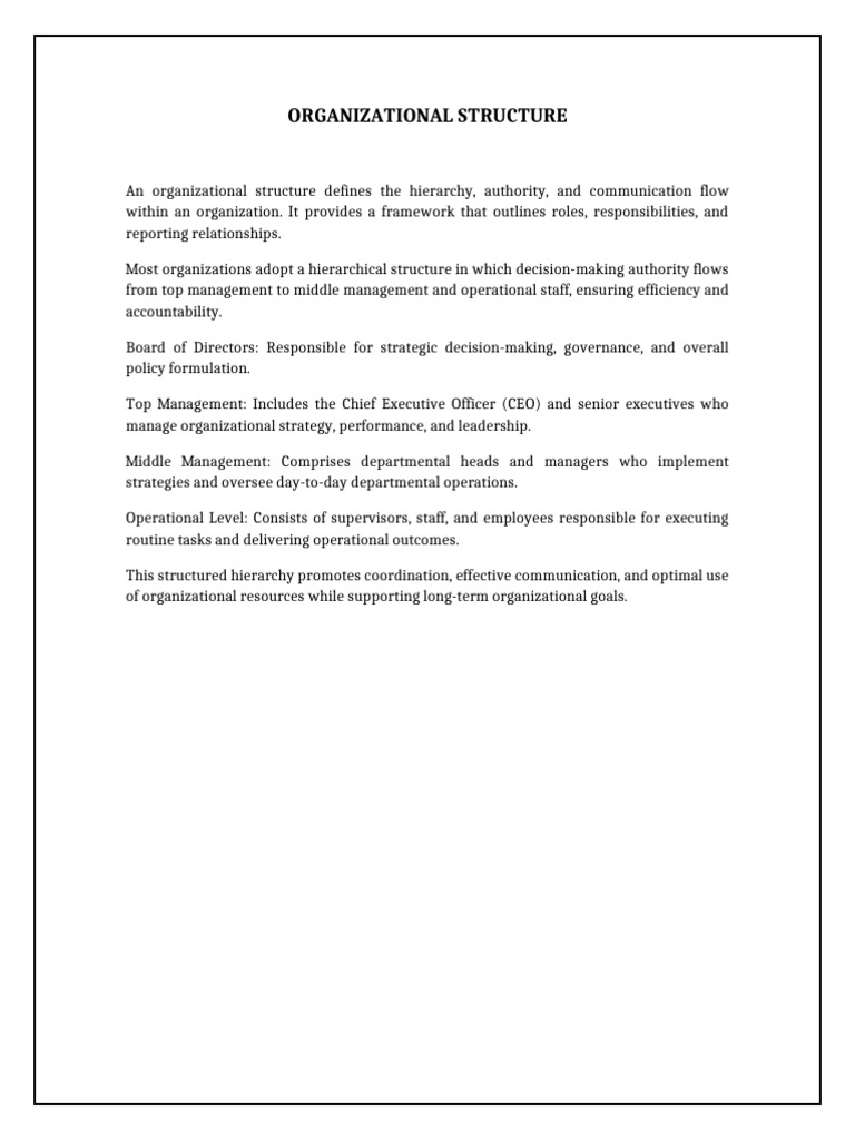 Understanding Organizational Structure | PDF