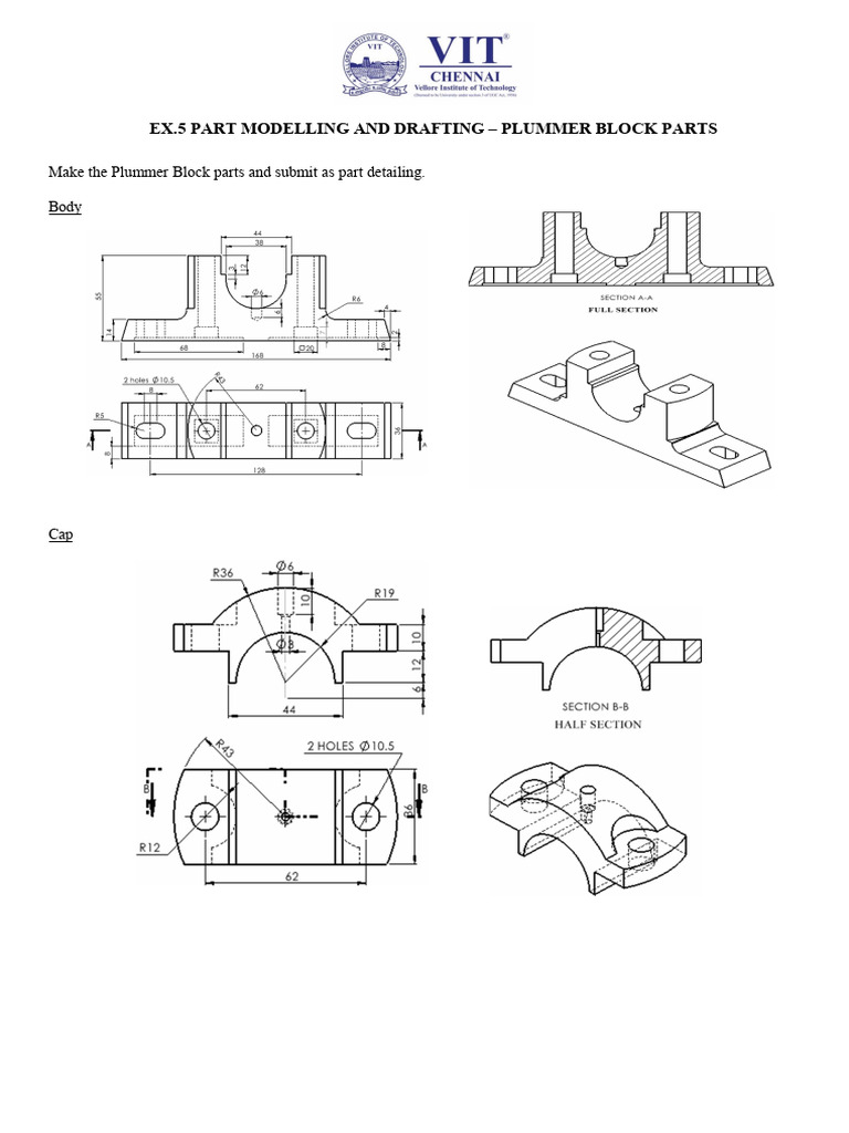 Ex.2 Plummer Block and Screw Jack | PDF