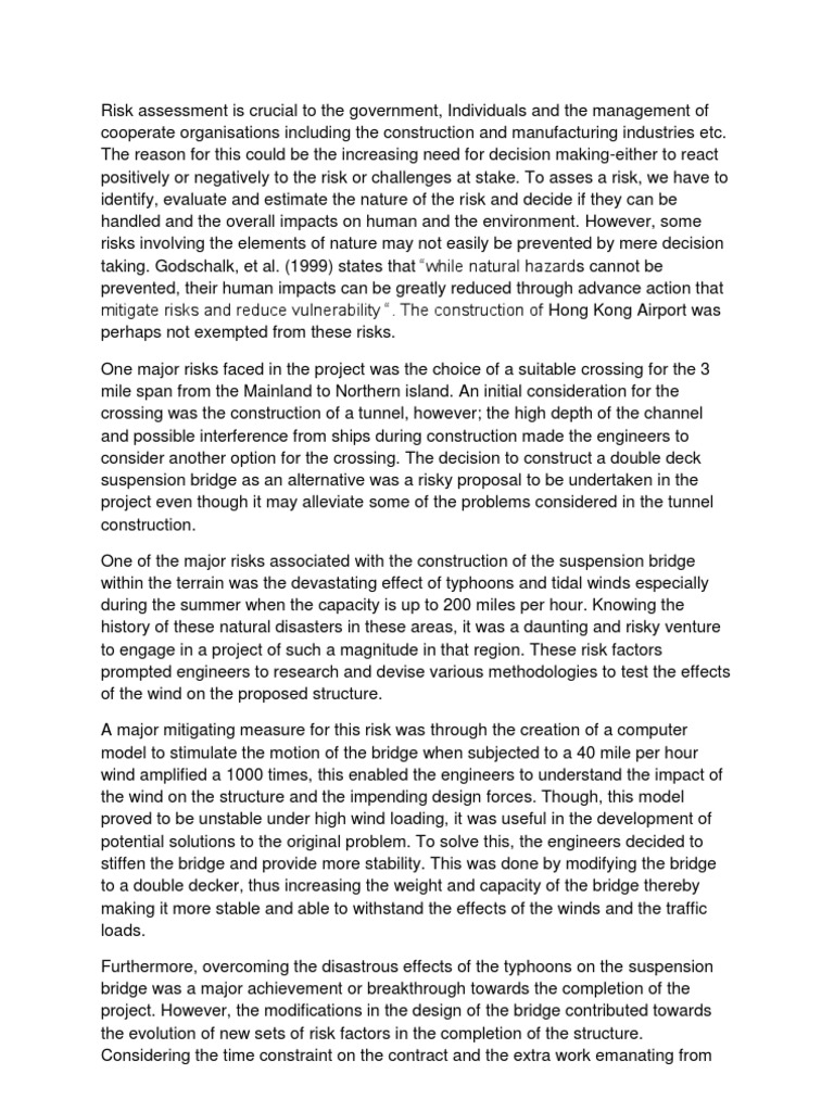 Risk Assessment On Hong Kong Airport | PDF | Risk | Risk Assessment