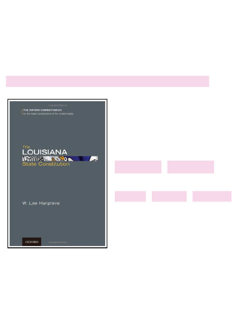 (Ebook) The Louisiana state constitution by W. Lee Hargrave ISBN ...