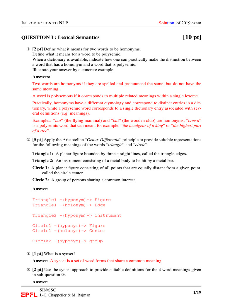 2020 Solution | PDF | Information Retrieval | Parsing