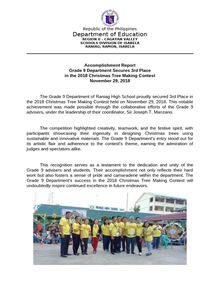 Christmas Tree Making Contest | PDF