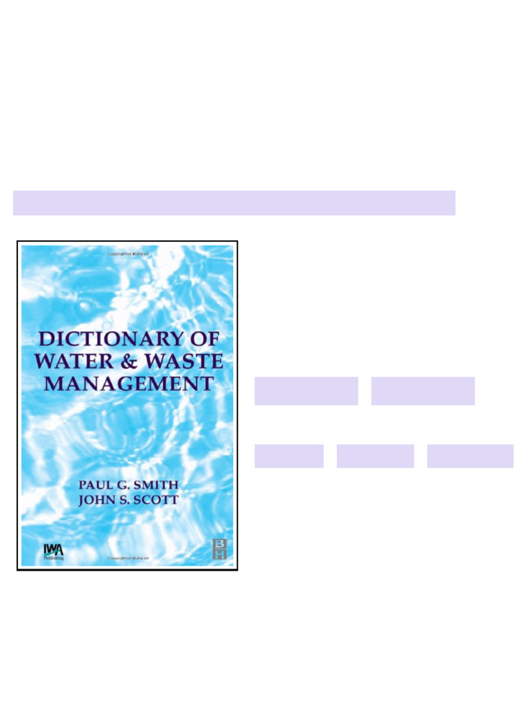 (Ebook) Dictionary of Waste & Water Management (Soul City) by Paul ...