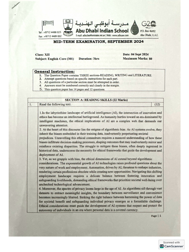 English Mid Term Paper | PDF