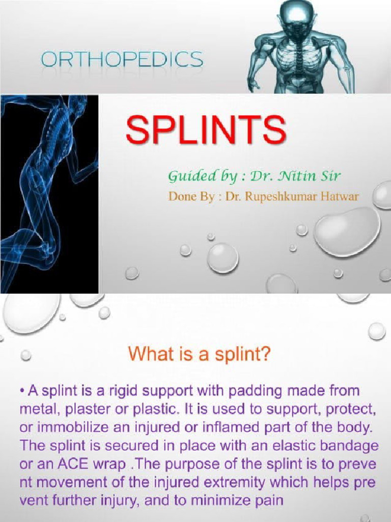 4.splints and Traction | PDF