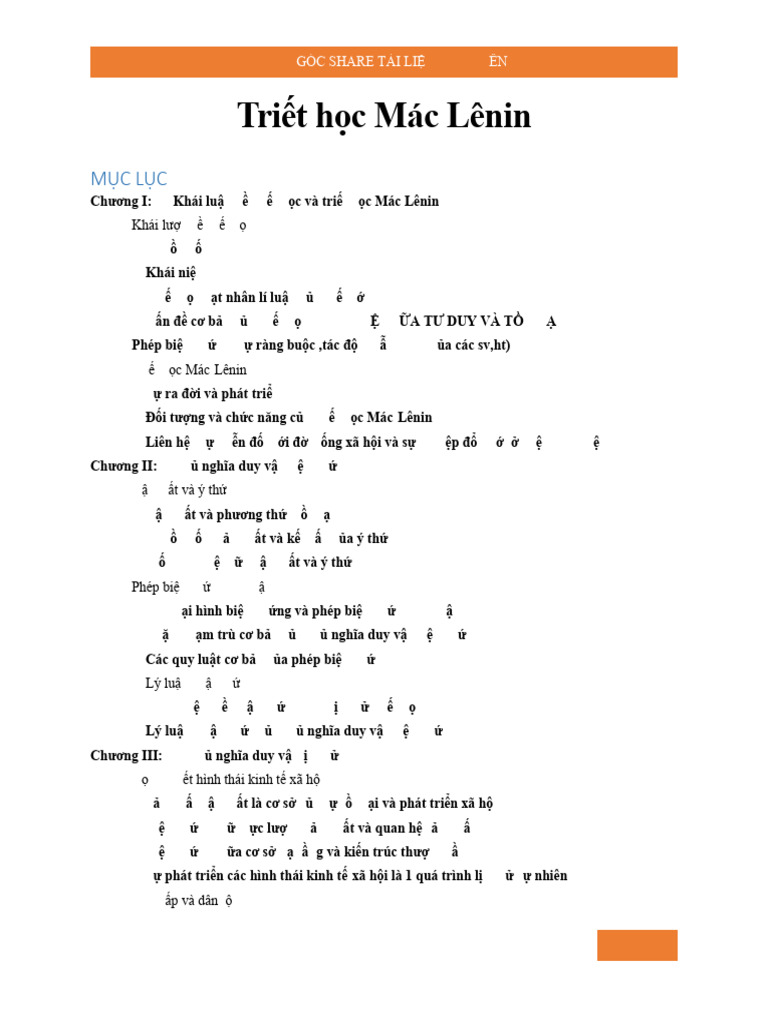 Bản Sao Của Triết Học Mác Lênin | PDF