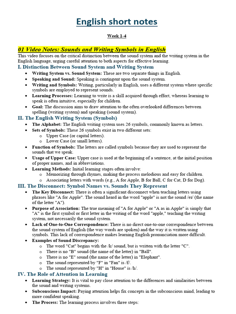English Sound vs. Writing Systems Explained | PDF | Letter Case ...