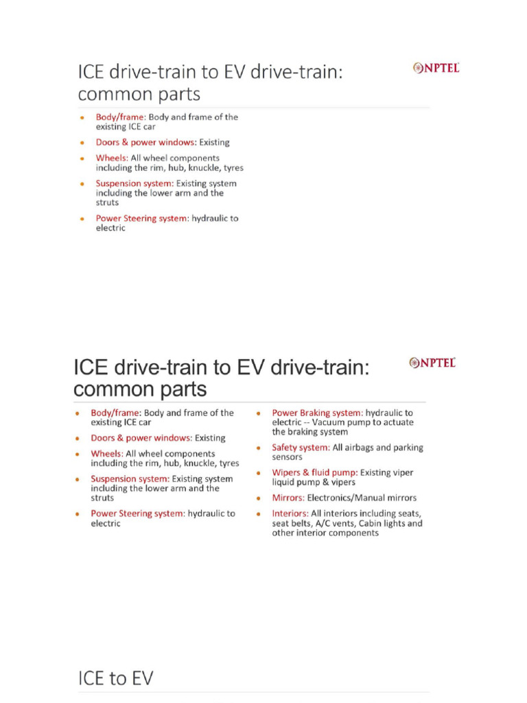 Lecture 7 EV Subsystems | PDF
