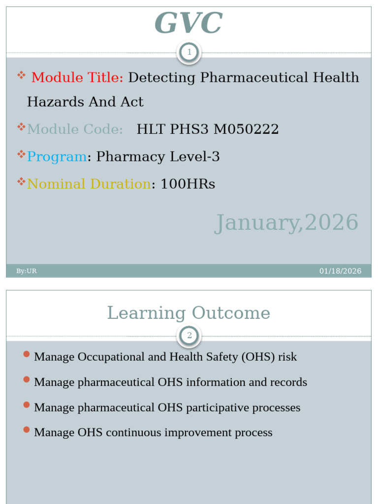 Hazard PPT For First Year Pharmacy students 2018 (1) | PDF ...