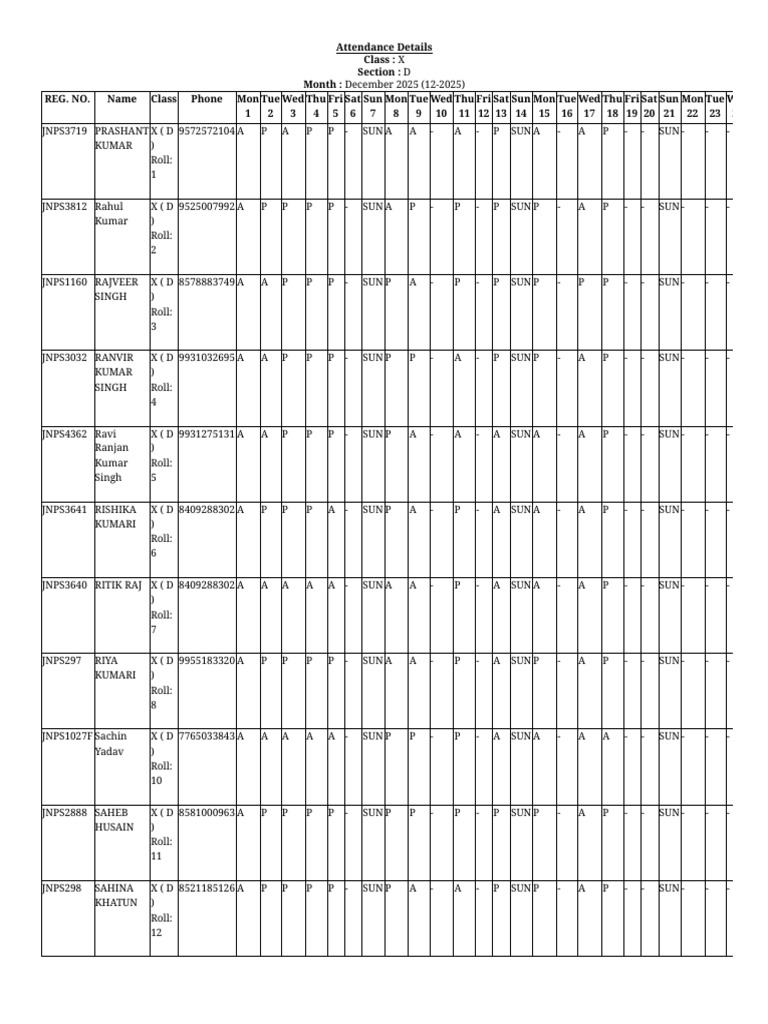Class 10 Section D | PDF
