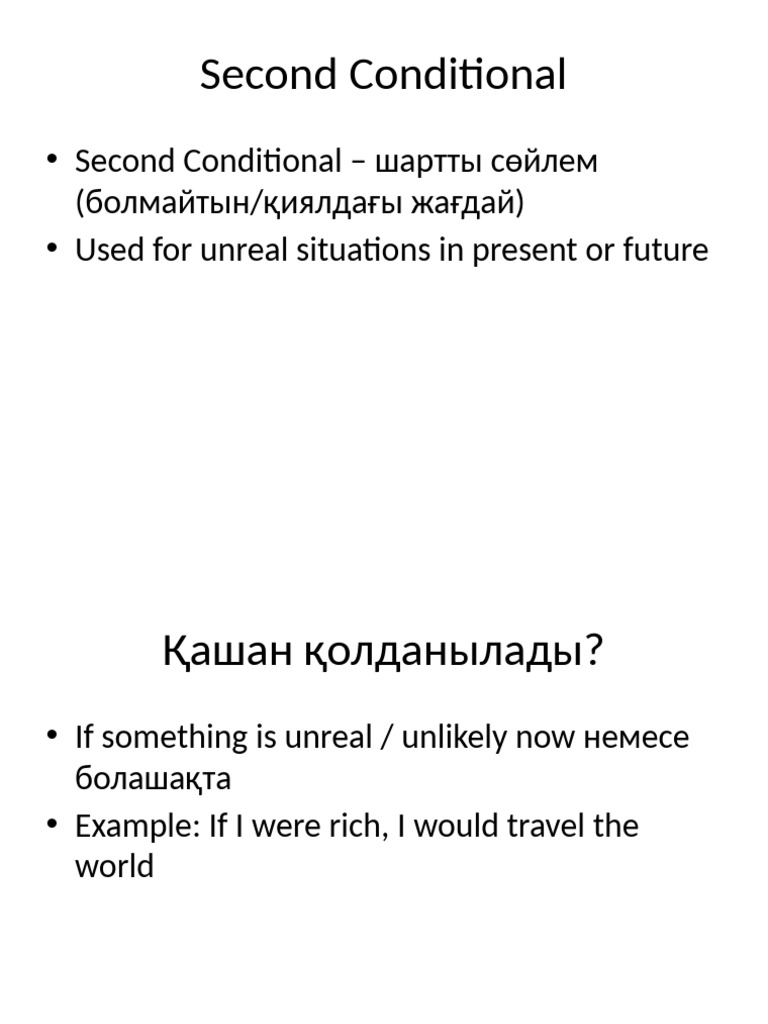 Second Conditional Presentation | PDF