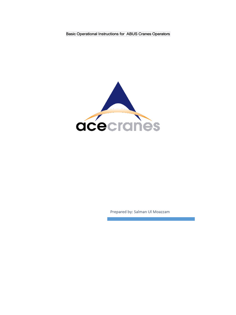 Basic Operational Instructions for ABUS Cranes Operators | PDF | Crane ...