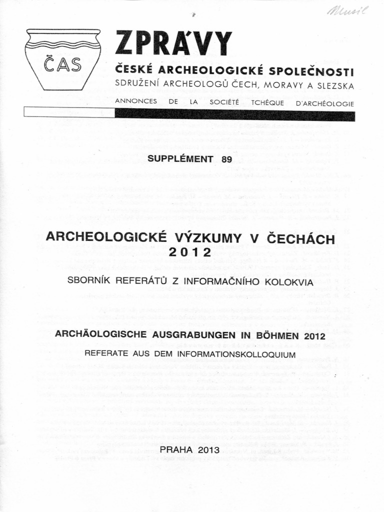 Musil - Netolický 2013 Zaniklá Středověká Ves Bolešov (k.ú.spačice ...