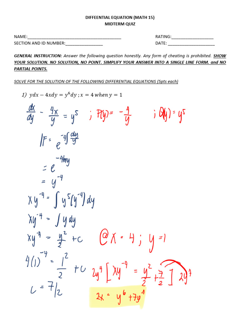 Math15 1st Sem 25 26 Midterm Quiz | PDF