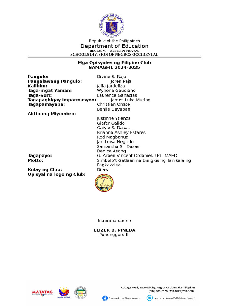 Samagfil Officers 2024-2025 | PDF