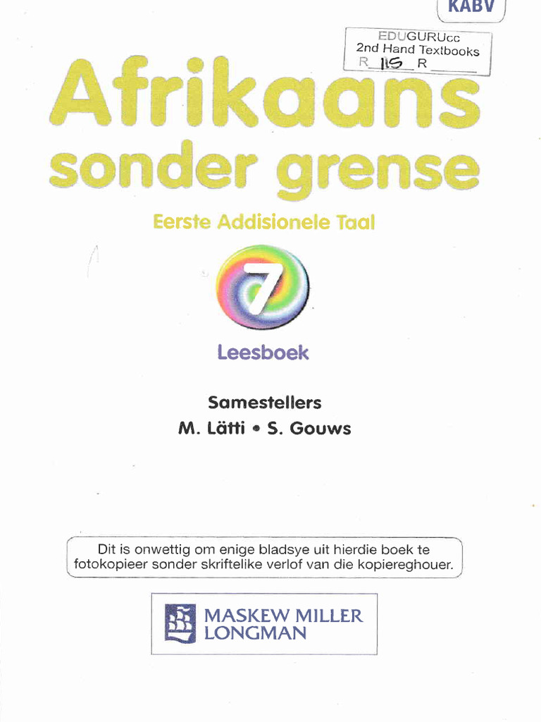 Afrikaans Sonder Grense Graad 7 EAT | PDF