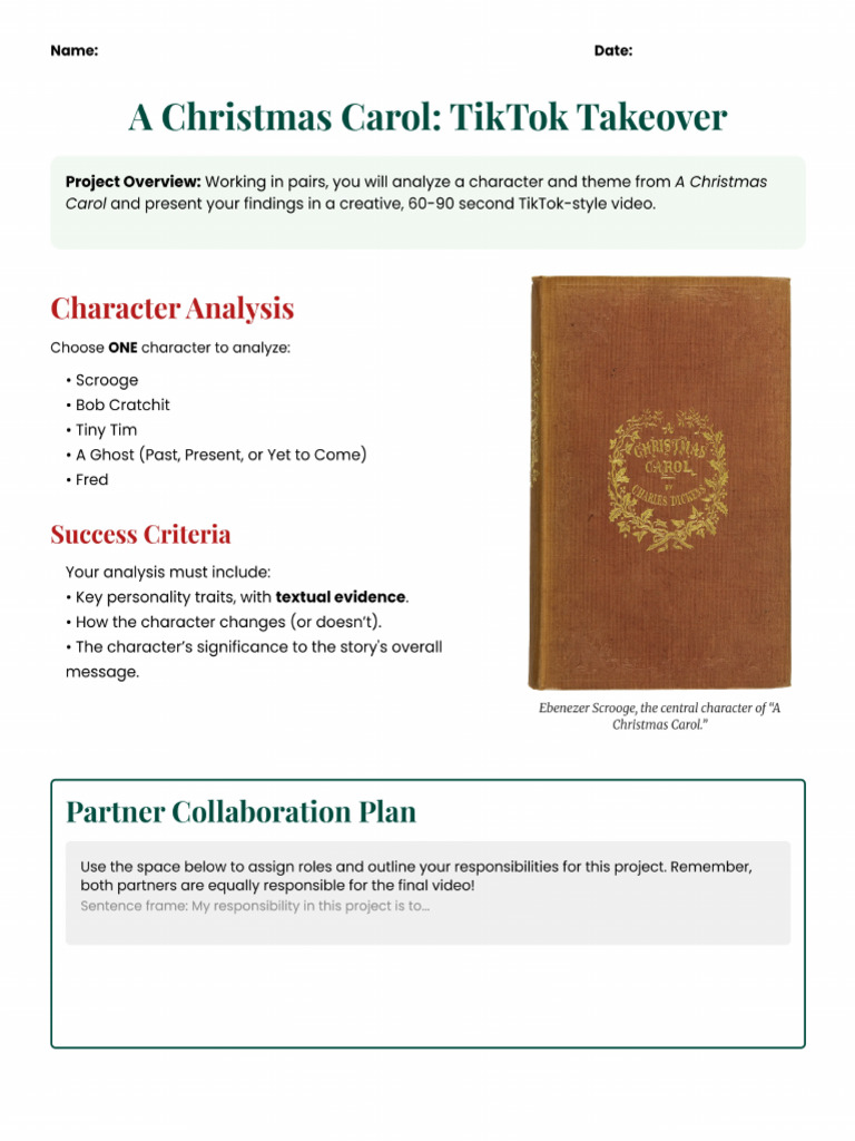 A Christmas Carol Character and Theme Analysis | PDF