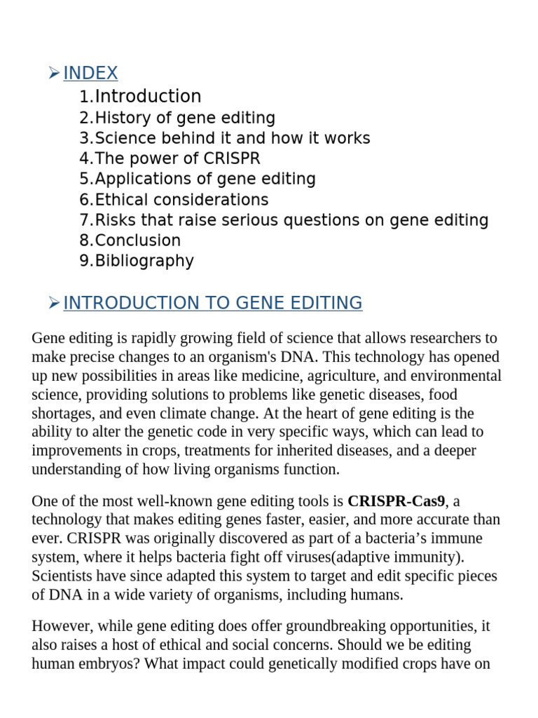 Understanding Gene Editing and CRISPR | PDF | Genetic Engineering | Crispr