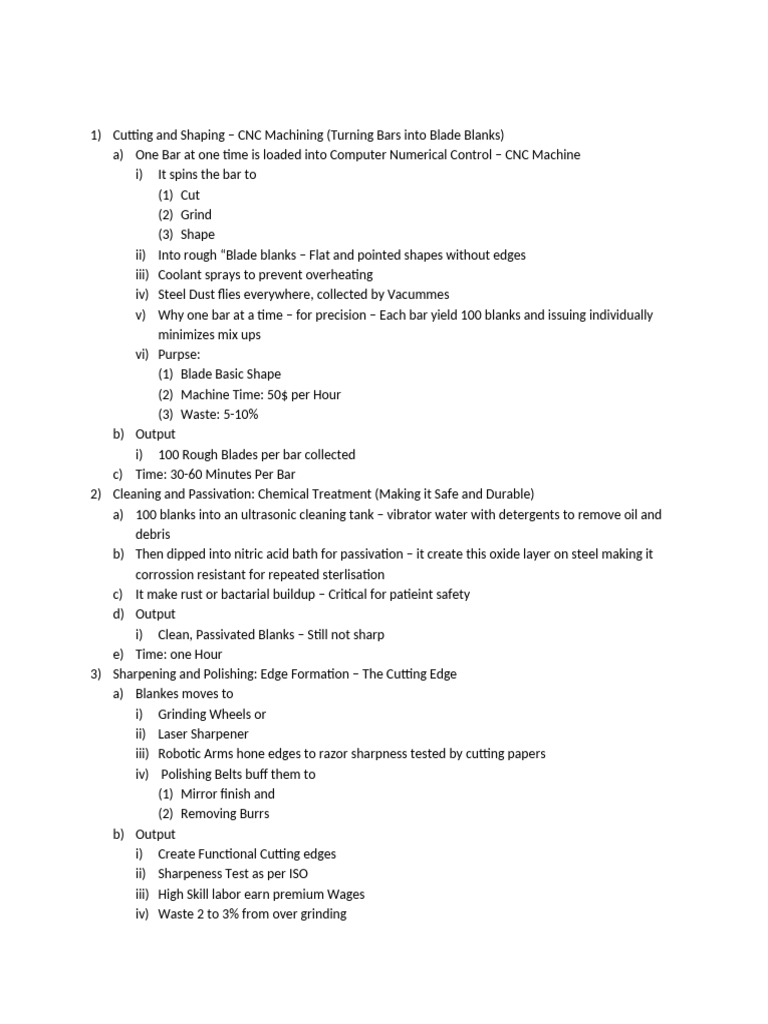 Process - Bar to Scalple | PDF