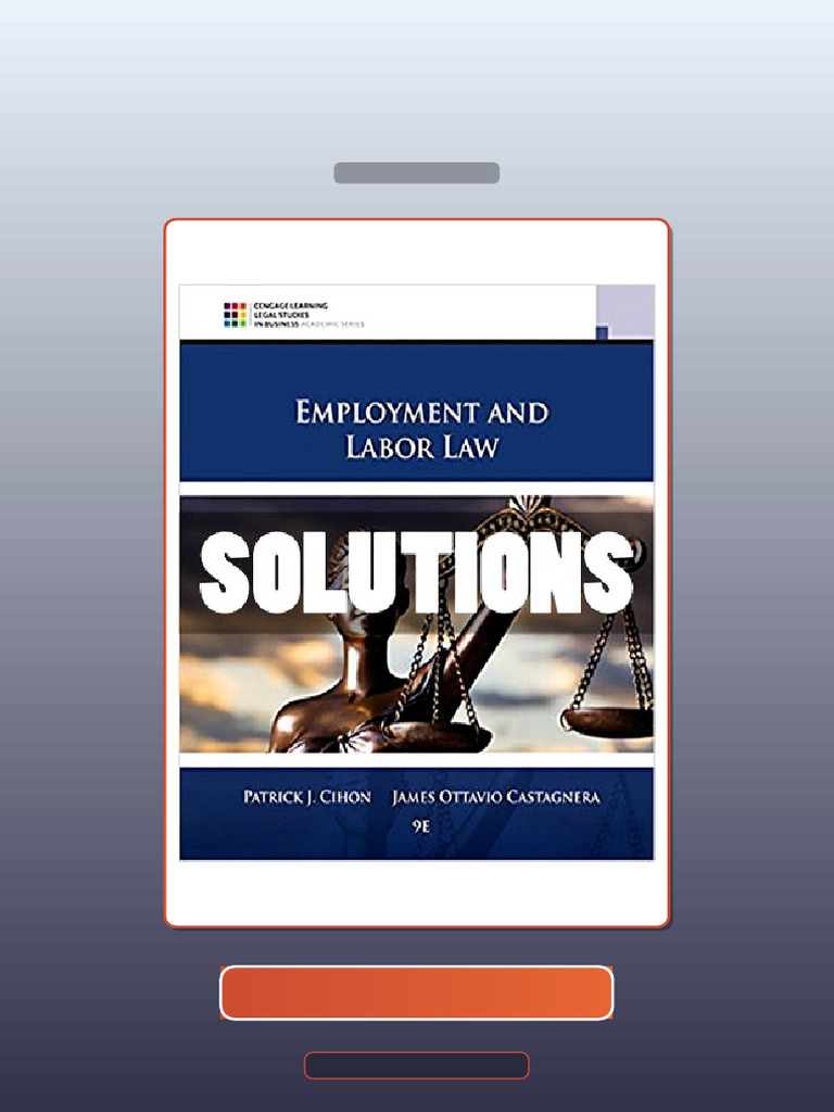 Test Bank for Employment and Labor Law 9 Ed Cihon | PDF | Multiple ...