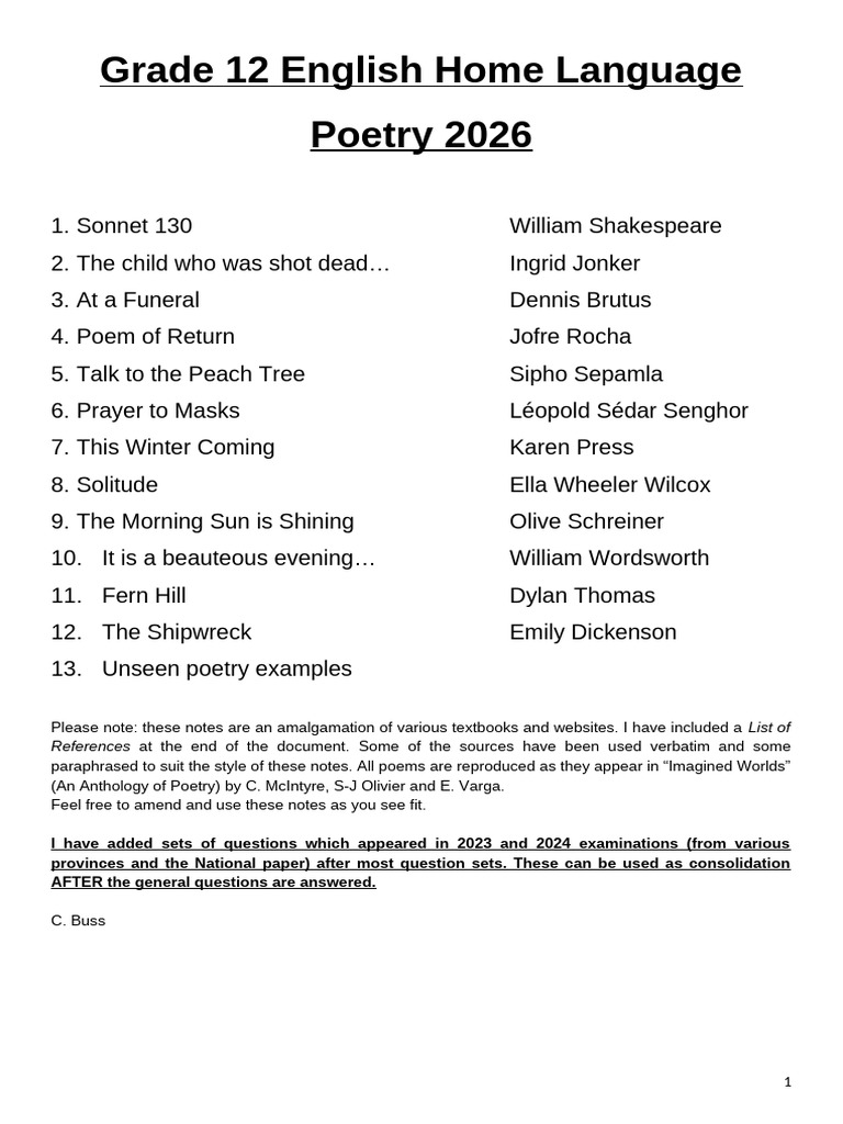 Grade 12 Poetry Analysis: Sonnet 130 | PDF | Poetry