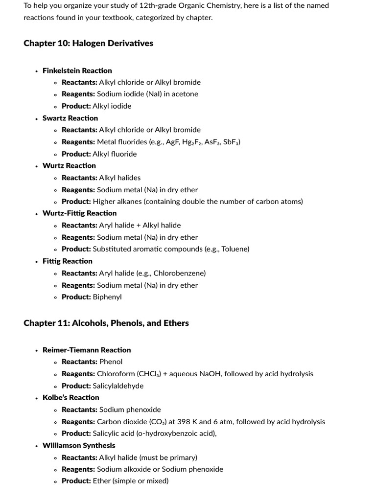 Named Reaction-organic | PDF | Aldehyde | Ether
