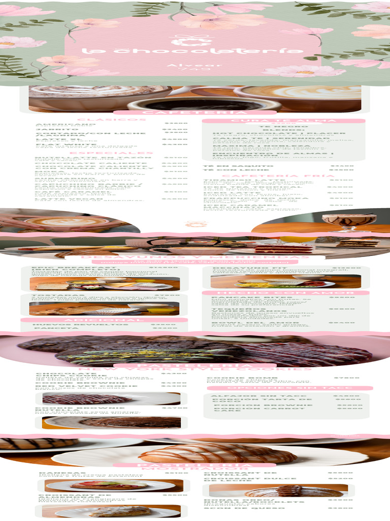 Carta - La Chocolatería alvear.pdf | PDF | Tortita | Alimentos