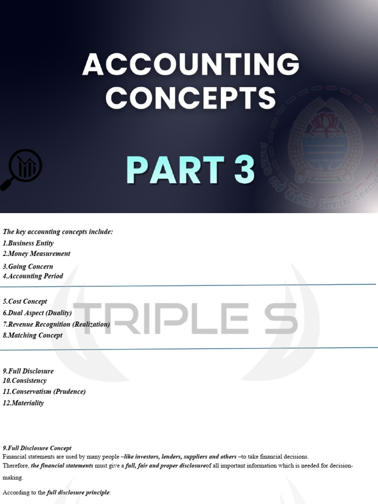 Key Accounting Concepts Explained | PDF | Business Economics | Private ...