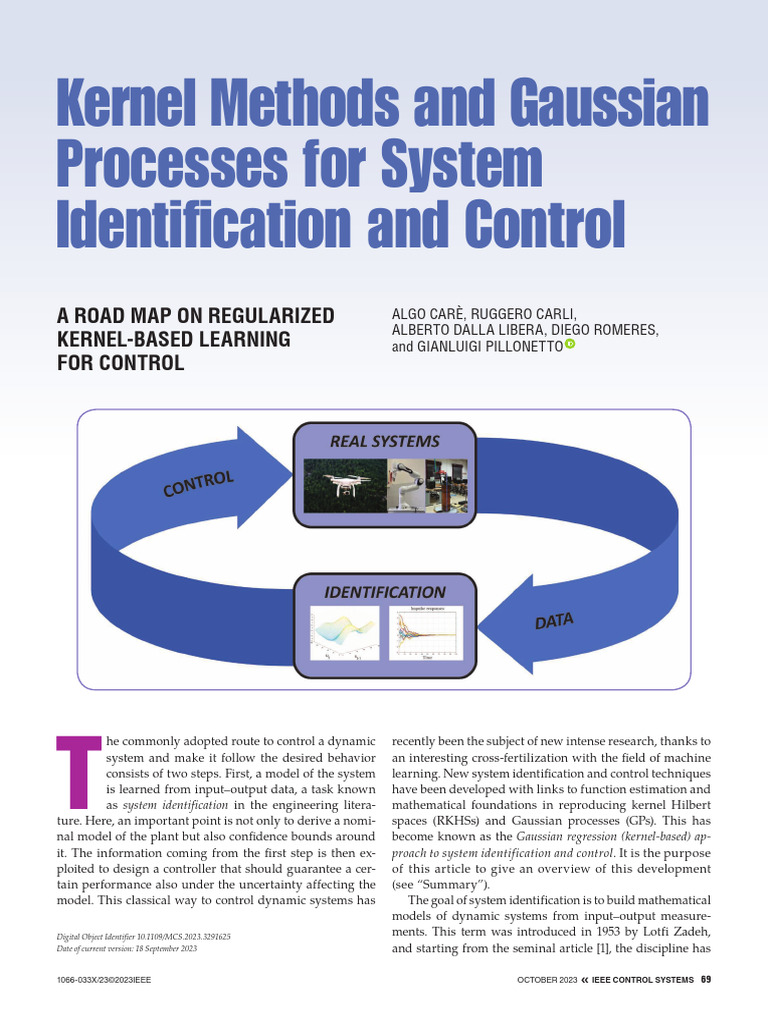 Kernel Methods and Gaussian Processes for System Identification and ...