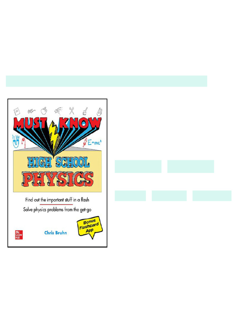 Must Know High School Physics Christopher Bruhn online ebook version | PDF