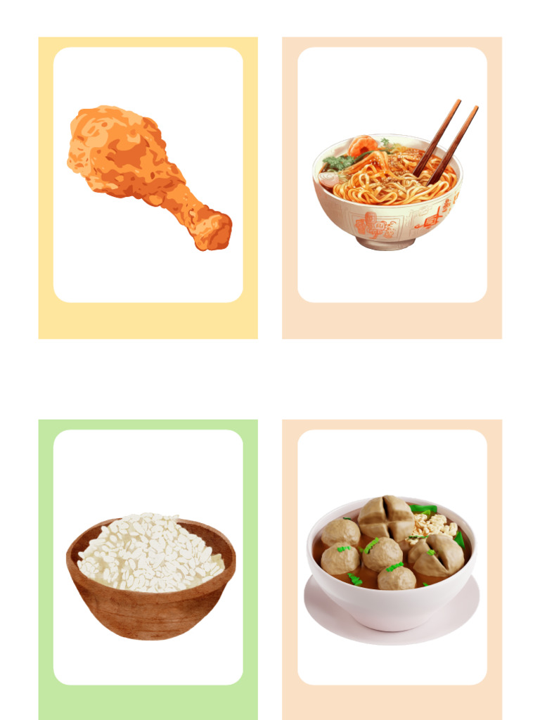 Fast Food Flashcards for ESL and ELL Learners | PDF