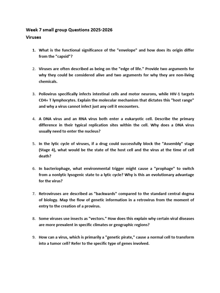 Week 7 Small Group Q | PDF