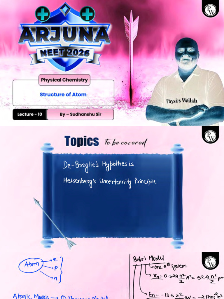 Structure of Atom 10 _ Class Notes __ Arjuna NEET 2026 (1) (1) | PDF