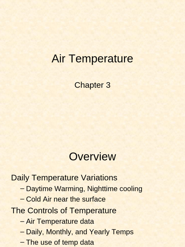 Daily Air Temperature Variations Explained | PDF | Atmosphere Of Earth ...